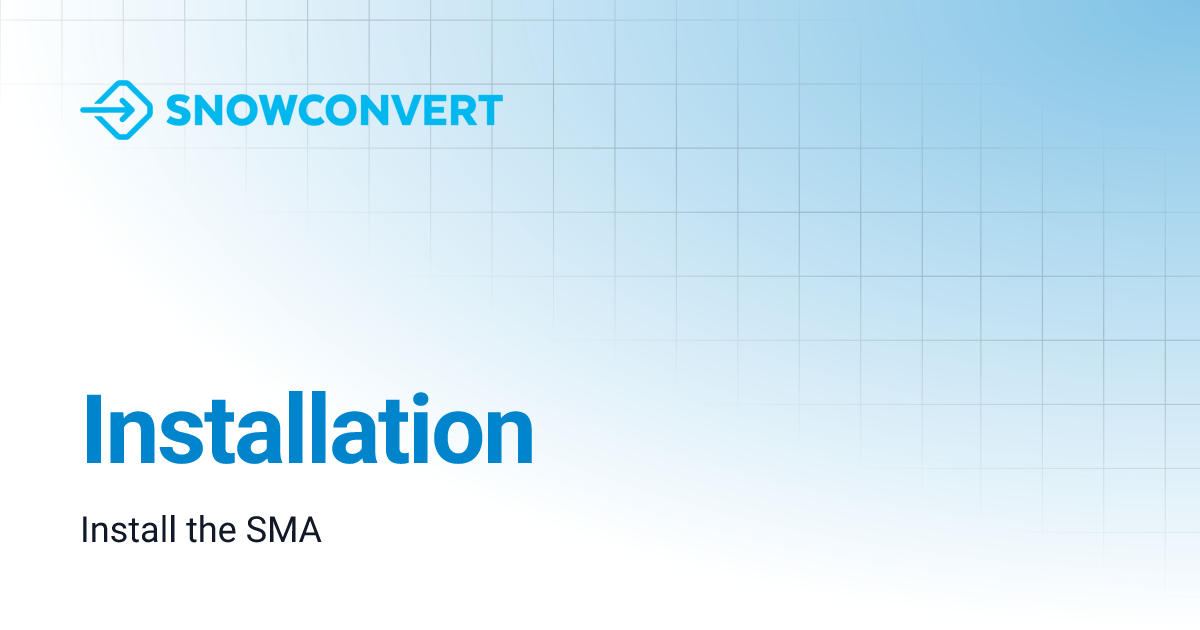 Installation | Snowpark Migration Accelerator