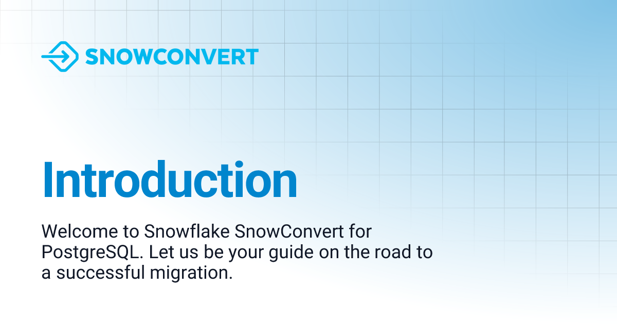 Introduction | SnowConvert (deprecated)