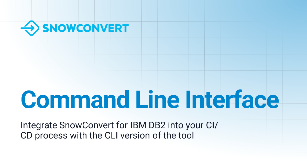 Command Line Interface | SnowConvert (deprecated)